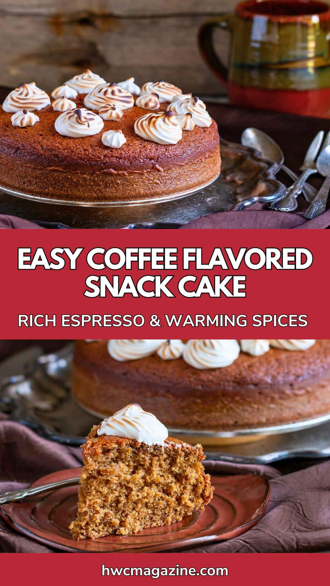 Coffee Flavored Cake with Espresso Meringue - Healthy World Cuisine