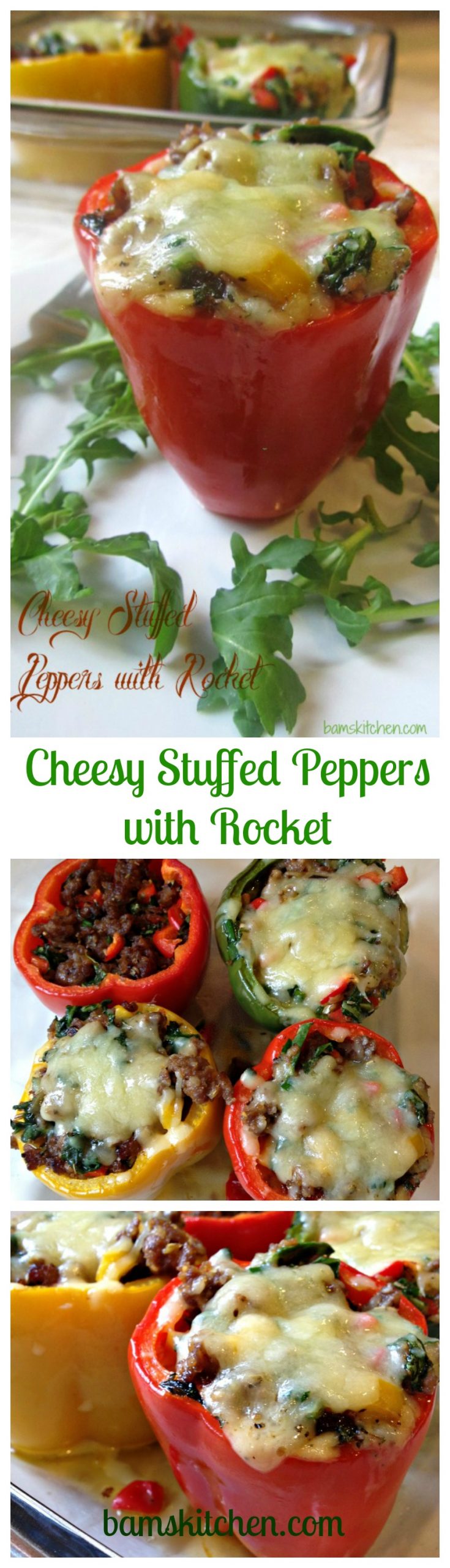 Cheesy Stuffed Peppers with Rocket - Healthy World Cuisine
