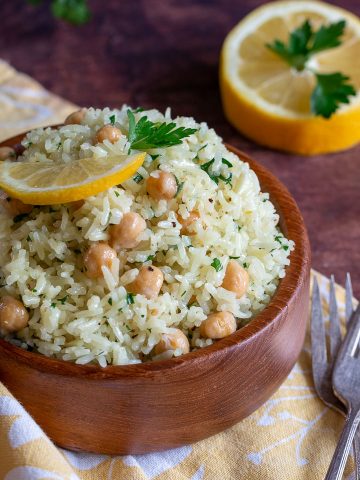 Lemon Pepper Rice (Greek Side Dish + VIDEO) - Healthy World Cuisine
