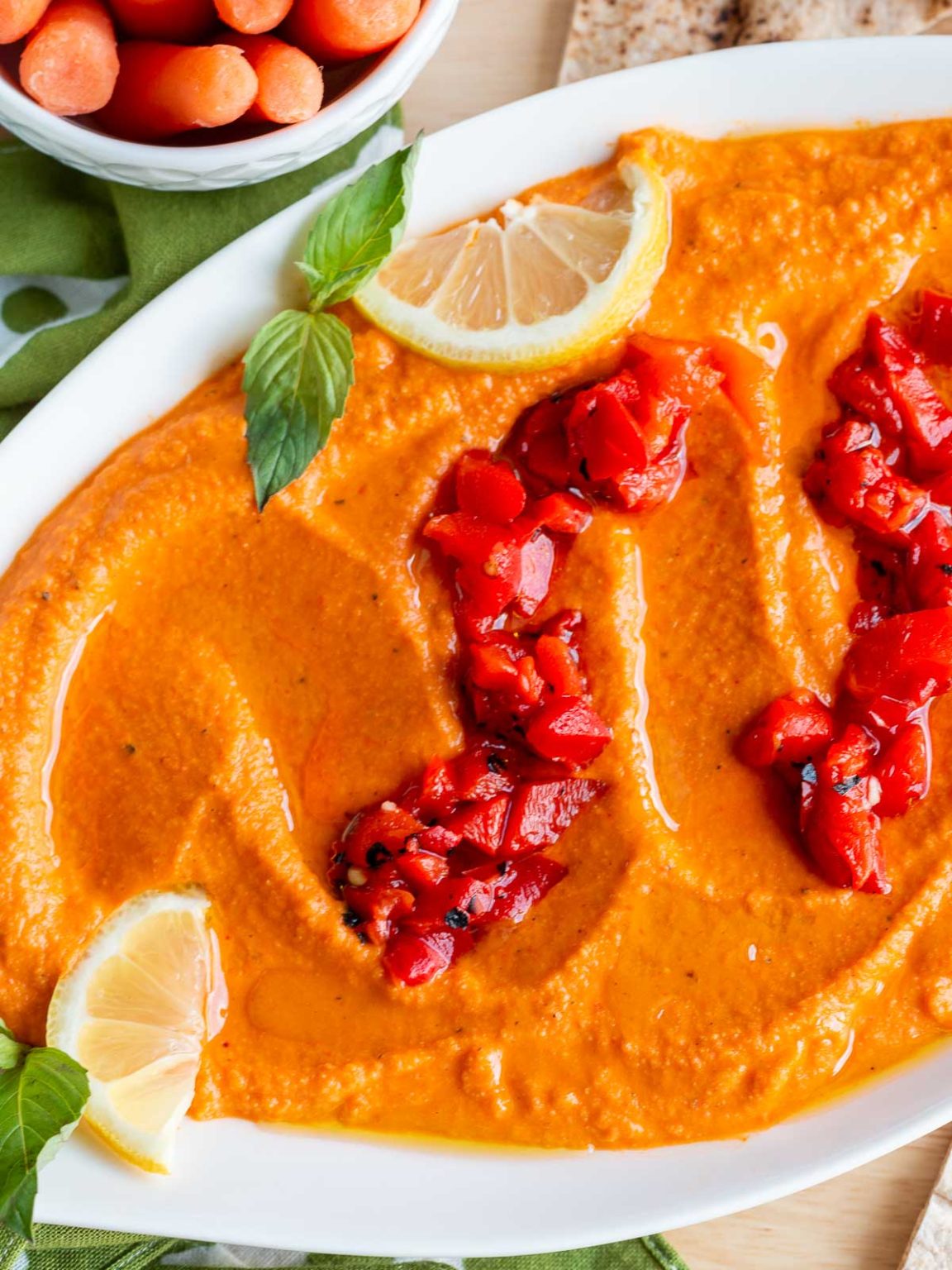 Gluten Free Roasted Red Pepper Hummus - Healthy World Cuisine