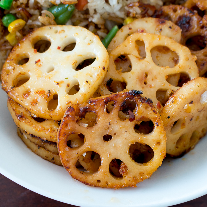 Garlic Chili Stir Fried Lotus Root - Healthy World Cuisine