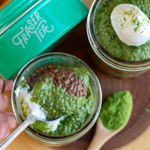 Chocolate Matcha Chia Seed Pudding - Healthy World Cuisine