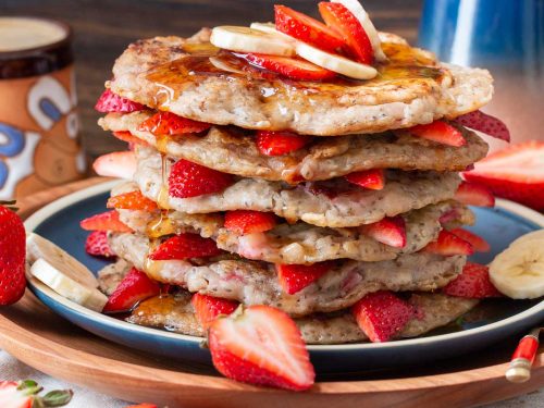 Strawberry banana pancakes store