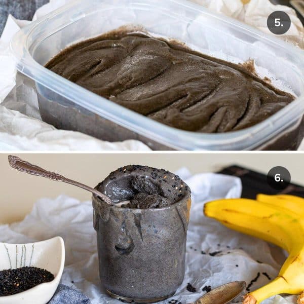 3 Ingredient Black Sesame Nice Cream (No Churn + Vegan)